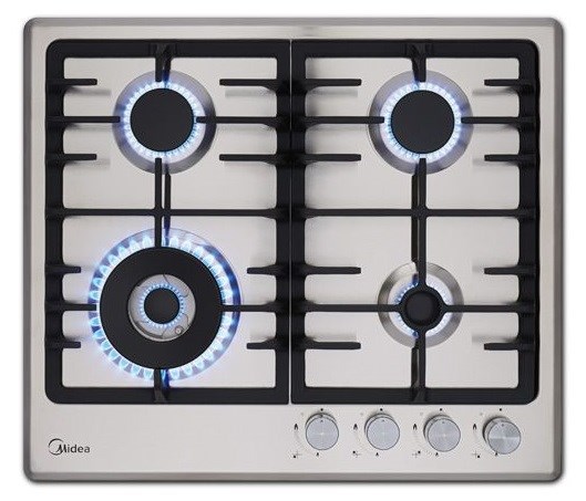 ჩასაშენებელი ქურის ზედაპირი Midea MG696TX Gas Hob Silver | MG696TX ...